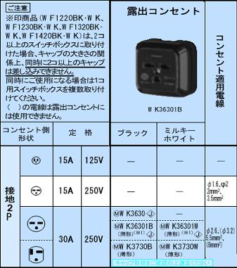 【楽天市場】パナソニック 接地2P30A角型コンセント(薄形)(ブラック) WK36301B：エヌデンサービス