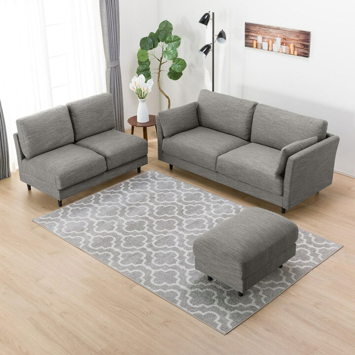 2人用布張りソファ CA10Nシールド布DR-GY ニトリ 配送員設置 5年保証 【超お買い得！】