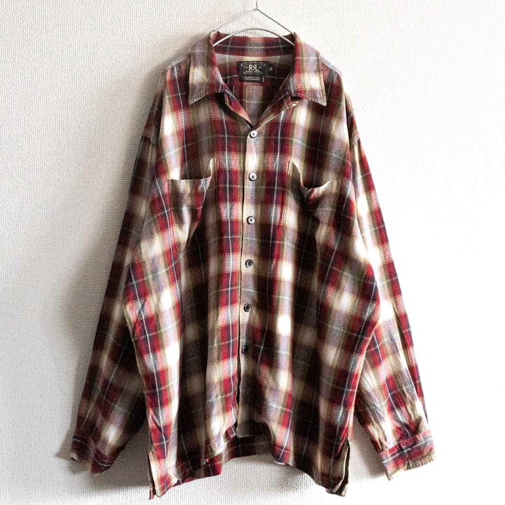 RRL 90s 長袖開襟シャツ XL 100% レーヨン オンブレ - その他