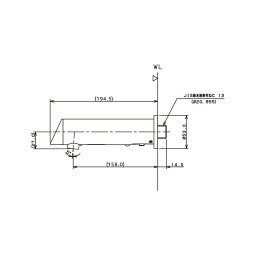 【楽天市場】713-511 センサー水栓 能 ミドル （クロム） 手洗い トイレ向け 壁付 横水栓 蛇口 [電池仕様] （L158／吐水口）：個性派水回りショップ パパサラダ