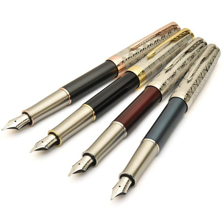 PARKER パーカー公式 ソネット プレミアム 万年筆 F 細字 高級 ブランド ギフト ペン先 18金 メタルグレイPGT 21197 【内祝い】
