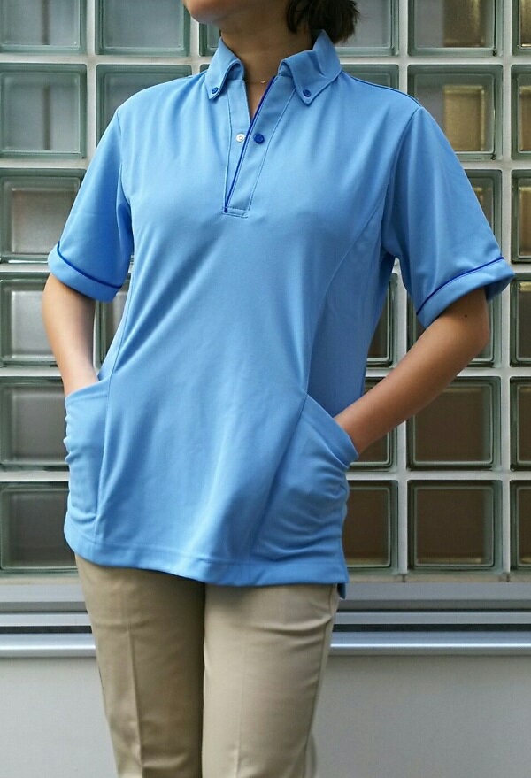 【楽天市場】サイドポケット付半袖ポロシャツ(兼用) AZ-7668 SS～5L後ろ ポケット 介護 福祉 保育士 動きやすい かわいい ユニフォーム 制服 ニット 吸汗 速乾 透けない 制電 ...