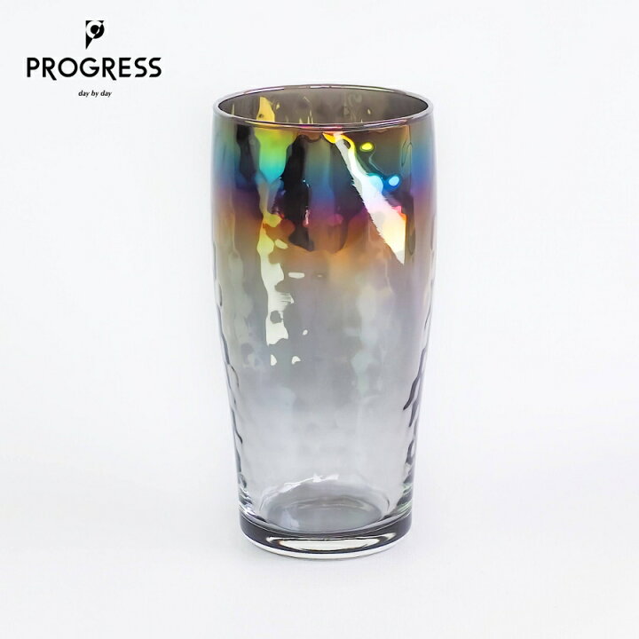PROGRESS プログレス Ripple-Infinite ビアグラスビール ビア カップ コップ プレゼント ギフト かっこいい 父の日 敬老の日 退職祝い 餞別 誕生日 チタン 虹色 ...