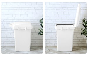 【楽天市場】ゴミ箱 抗菌ペール 防臭 45JS 47L 選べるカラー:白 / グレー ｜ ごみ箱 おしゃれ パッキン付き 45L ゴミ袋 おむつ オムツ ダストボックス 日本製 連結 臭いもれ ...