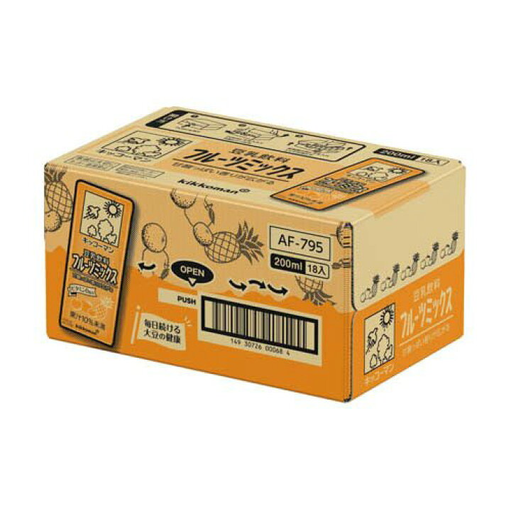 保障 キッコーマン 豆乳飲料 フルーツミックス 200ml 1箱 18本入 yoshiyuki0804.sub.jp