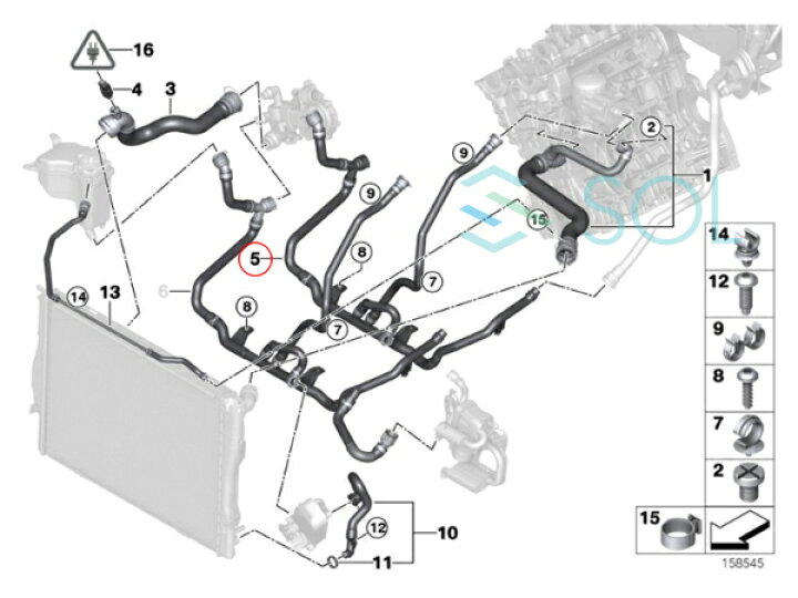 BMW E82 E87 E88 E84 X1 E90 E91 E92 クーラントホース ヒーターホース 120i 18i 320i 11537572159 出荷締切18時 実物