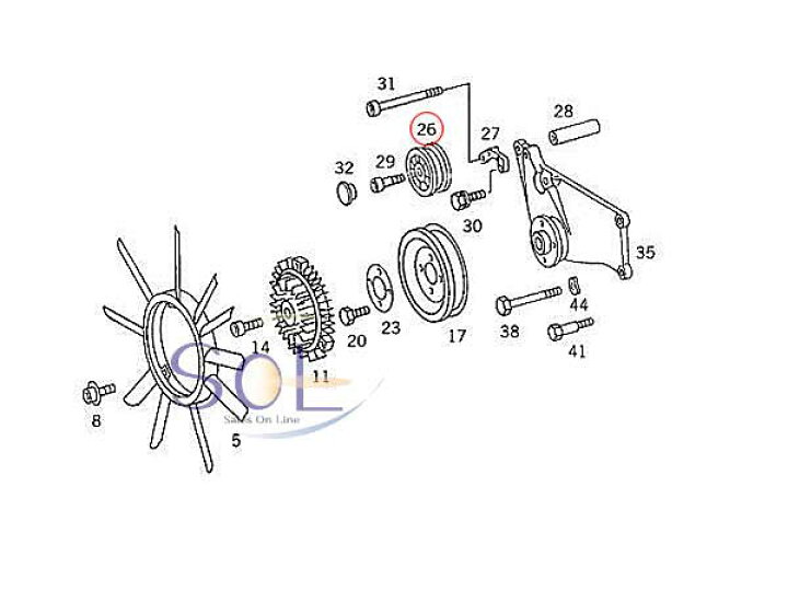 URO製 ベンツ W202 W201 W463 ベルトテンショナープーリー テンションローラー M103 M104 M111 エンジン用 ...