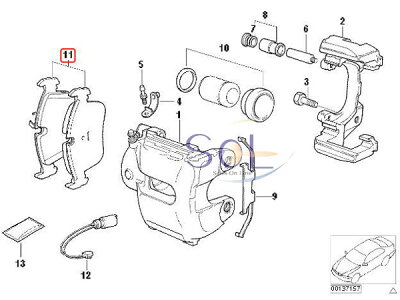 【楽天市場】BMW E90 E91 E92 E93 E84 X1 リア ブレーキパッド ブレーキパット 左右セット 320i 323i ...