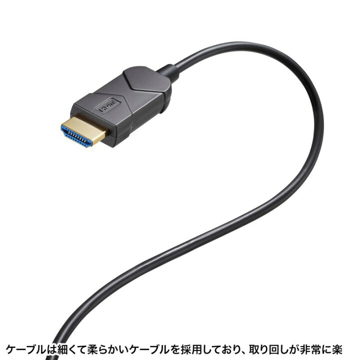 サンワサプライ ドラム付き光ファイバHDMIケーブル （8K対応） 30m KM-HD20-UFBD30 1セット（SANWA SUPPLY ...
