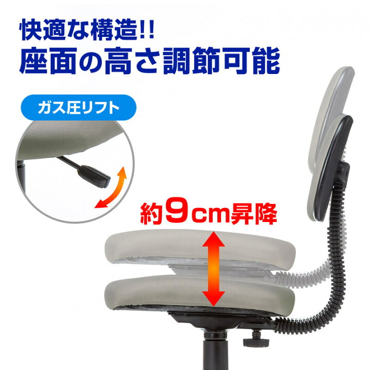 あすつく サンワサプライ OAチェア SNC-A1LGY 売れ筋がひクリスマスプレゼント！