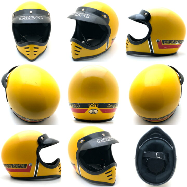 純正バイザー付 MAXON MOTO フルフェイスヘルメットオフロードモトクロスvmxダートトラッカートレールスクランブラーエンデ ...