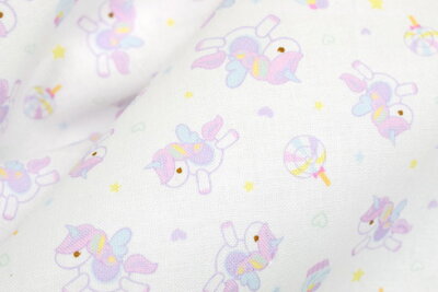 【楽天市場】「 パステルスイートユニコーン ～design by piroko_hm 」 生地 アニマル かわいい：かわいい生地 スイート・ハート