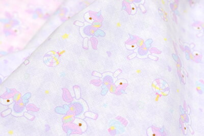 【楽天市場】「 パステルスイートユニコーン ～design by piroko_hm 」 生地 アニマル かわいい：かわいい生地 スイート・ハート