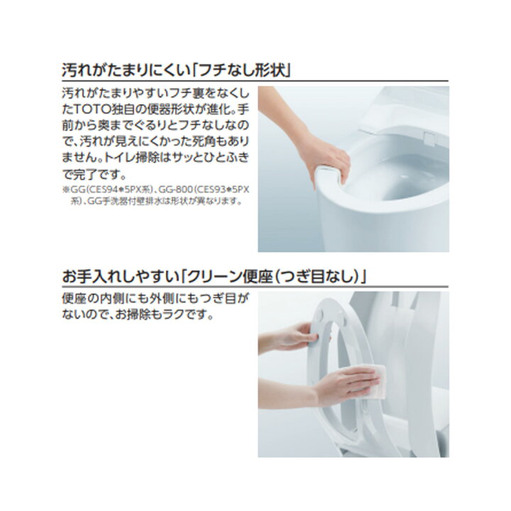 工事費込みセット GG1 TOTO 床排水200mm 手洗なし CES9415-NW1 ホワイト ウォシュレット一体形便器 リフォーム 最大53％オフ！