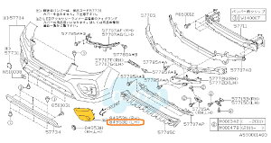 【楽天市場】57731SJ190【スバル純正】フォグランプカバー/フォグライトカバー(左) 無塗装ブラック+ブラック塗装加飾 ※補修用部品 ...