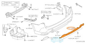 【楽天市場】57734SJ330※品薄※【スバル純正】【福山通運配送】リヤバンパーガード(シルバー加飾付)※樹脂製【SUBARU純正部品 ...