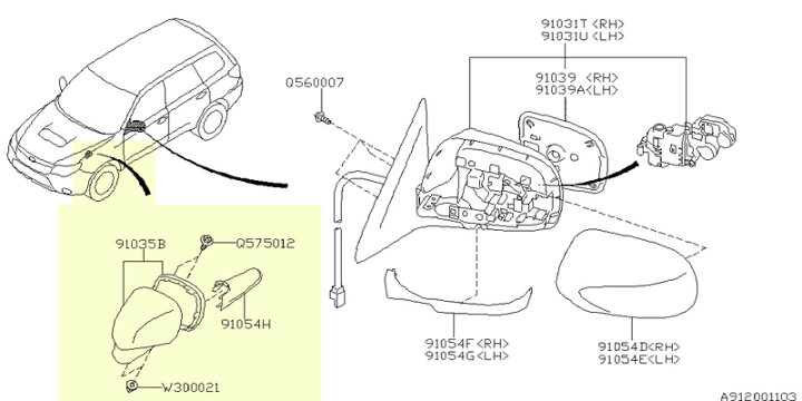92031FC000ベース インナーミラー純正パーツ 純正部品 【35％OFF】