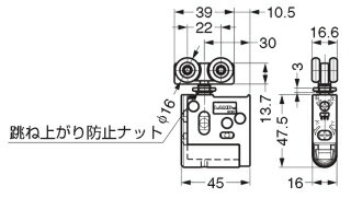【楽天市場】スガツネ工業 LAMP [ FD30-WRH-N ] FD30EX引戸部品 上ローラー ディアルソフトクローザー対応型 堀込用 250-020-837：TK HOPE 楽天市場店