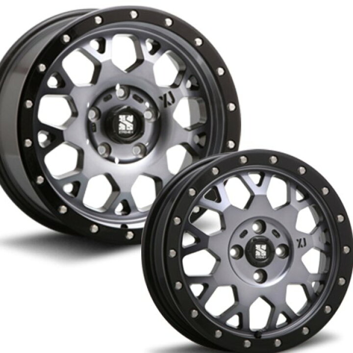 MLJ エクストリームJ XJ04 4.5J-14インチ 43 4H PCD100 ホイール1本 グロスブラックマシーン スモーククリア XTREME-J 日本正規品