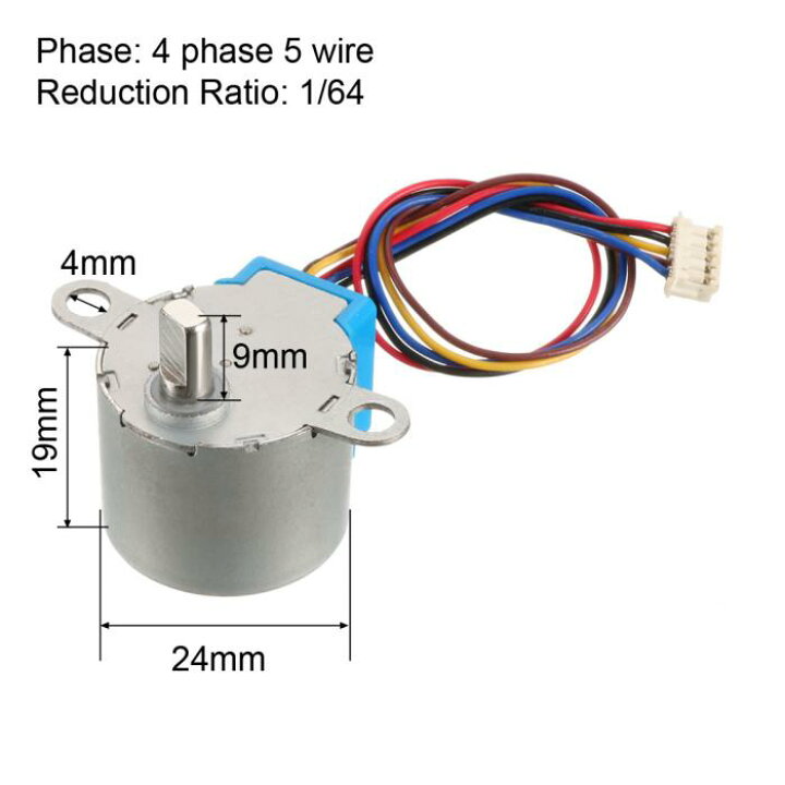 uxcell 減速ステッピングモーター 24BYJ48 DC 12V 4相5線 減速比1 64 2個入り 低廉