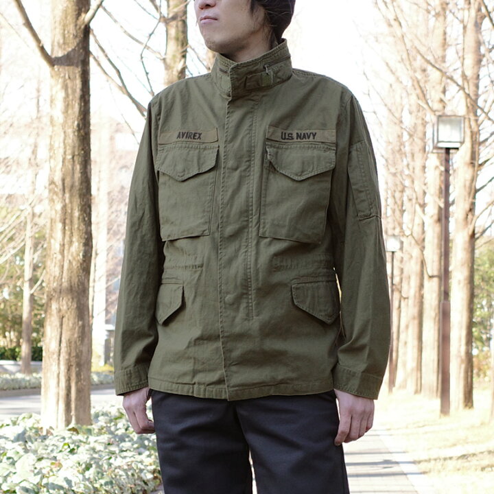 AVIREX アビレックス M-65 USN PATCH M65 フィールドジャケット ミリタリージャケット 春 夏 秋 軽アウター メンズ 6122099 最大94％オフ！