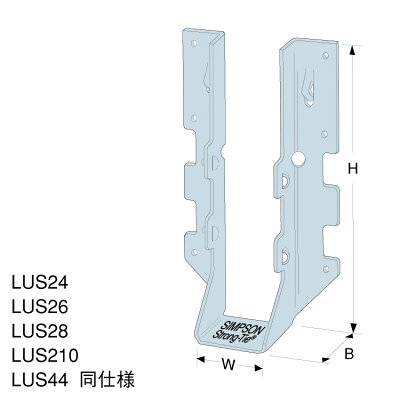 【楽天市場】SIMPSN ダブルシェアハンガー LUS24 (梁・根太・柱用) [10個] #DIY シンプソン 小屋 2x4：DIY ...