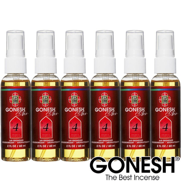 GONESH ガーネッシュ ココナッツ ルームスプレー型 6本セット 芳香剤 部屋 車 香り アロマ フレグランス スプレー Coconut ...